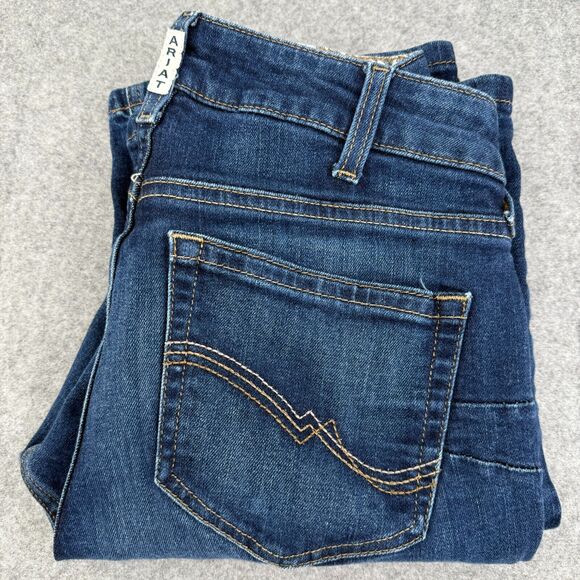 Ariat | Jeans | Ariat Real Ballary Bootcut Jean Womens 29r 29x3 Blue Dark Wash Western Rodeo ...